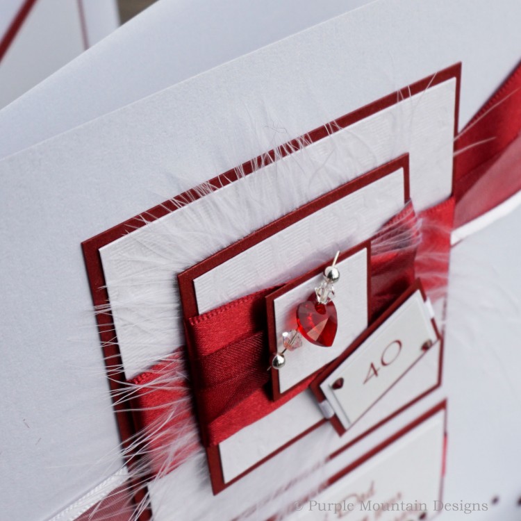 Ruby Wedding Anniversary Card Large Ruby Wedding Anniversary Card Large